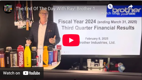 The End Of The Day With Ray! Brother 1st 9 months FY24 Is Brother Join ...